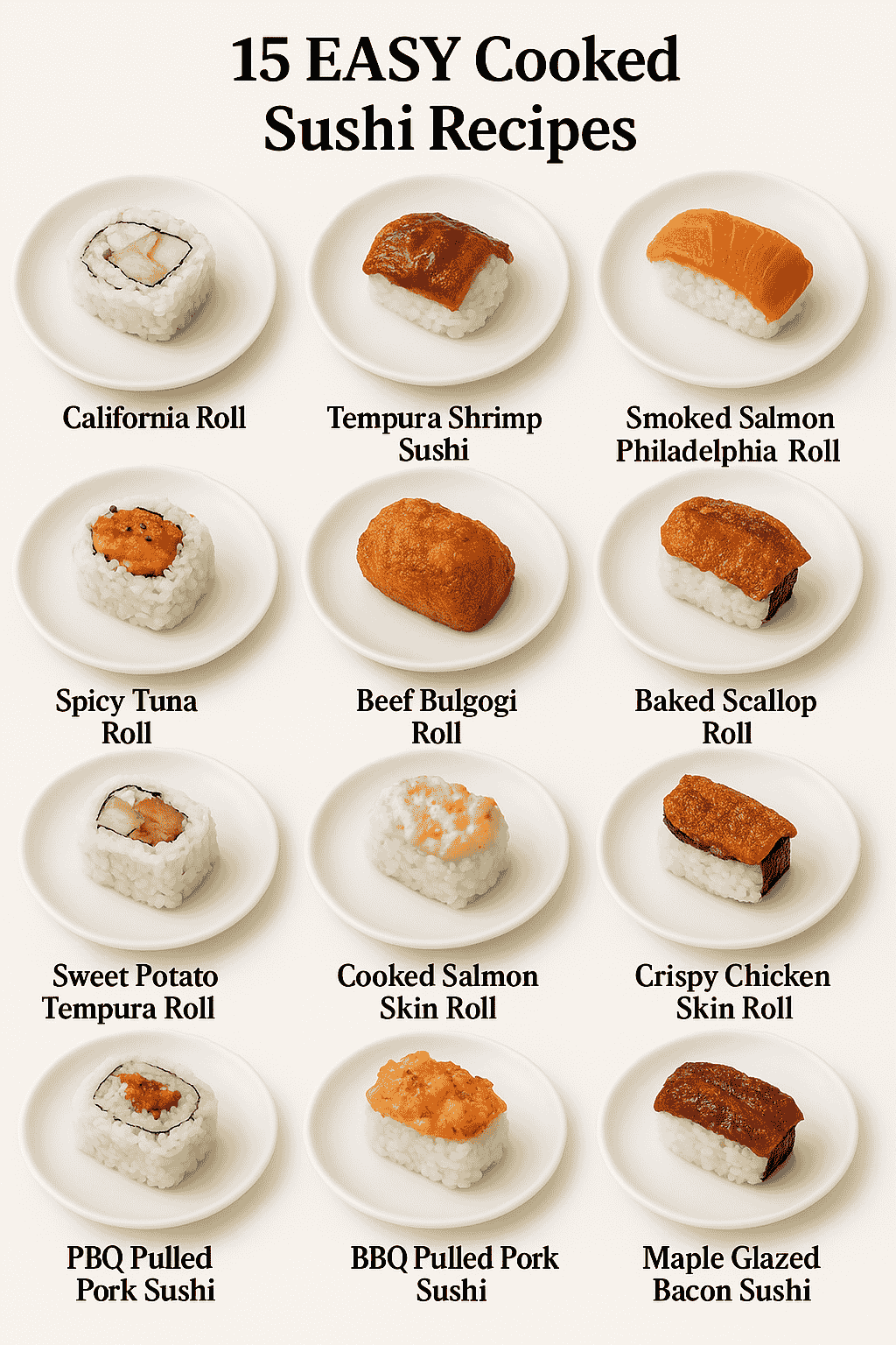 15 Easy Cooked Sushi Recipes - Recipes Walay